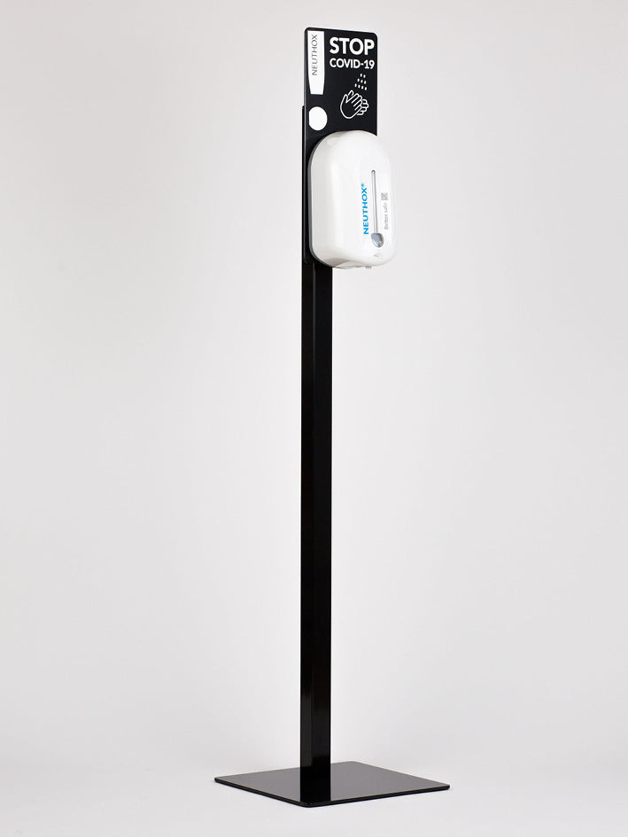 Hånddispenser Pro Hvid inkl. stander (Sort) – Neuthox